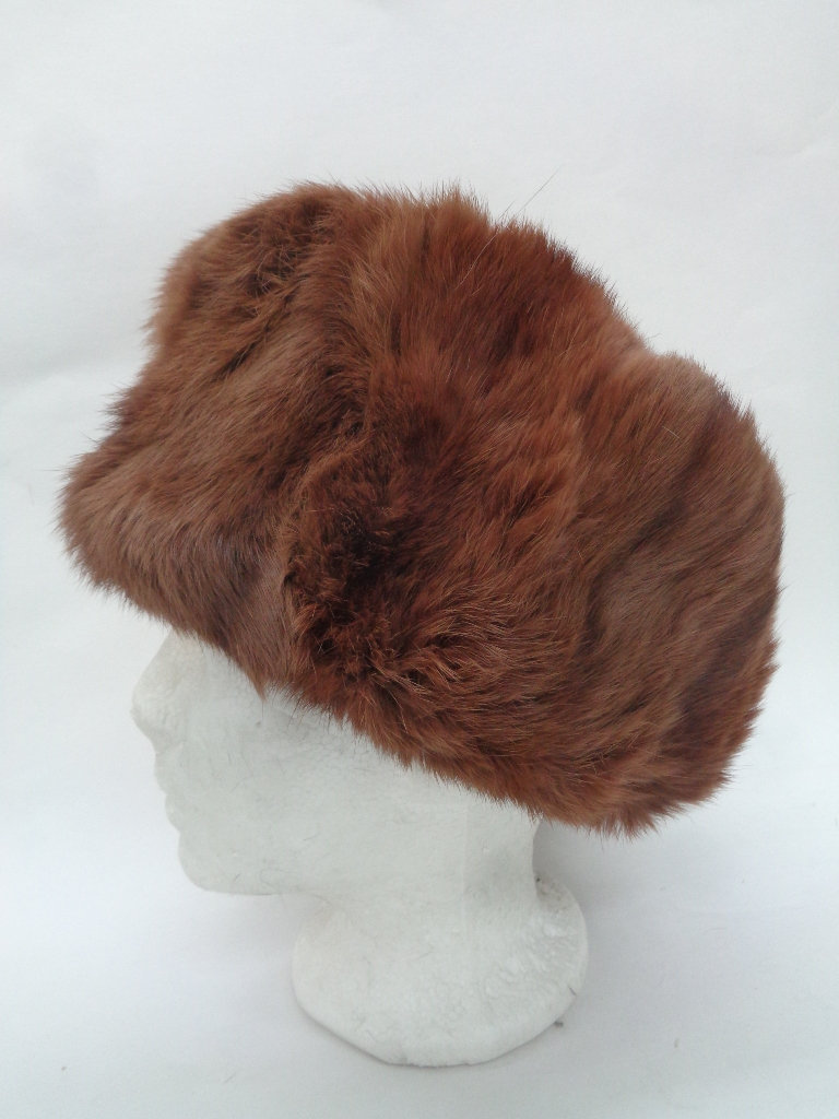 Excellent Brown Muskrat Fur Hat Cap Women Woman Size All - Etsy UK