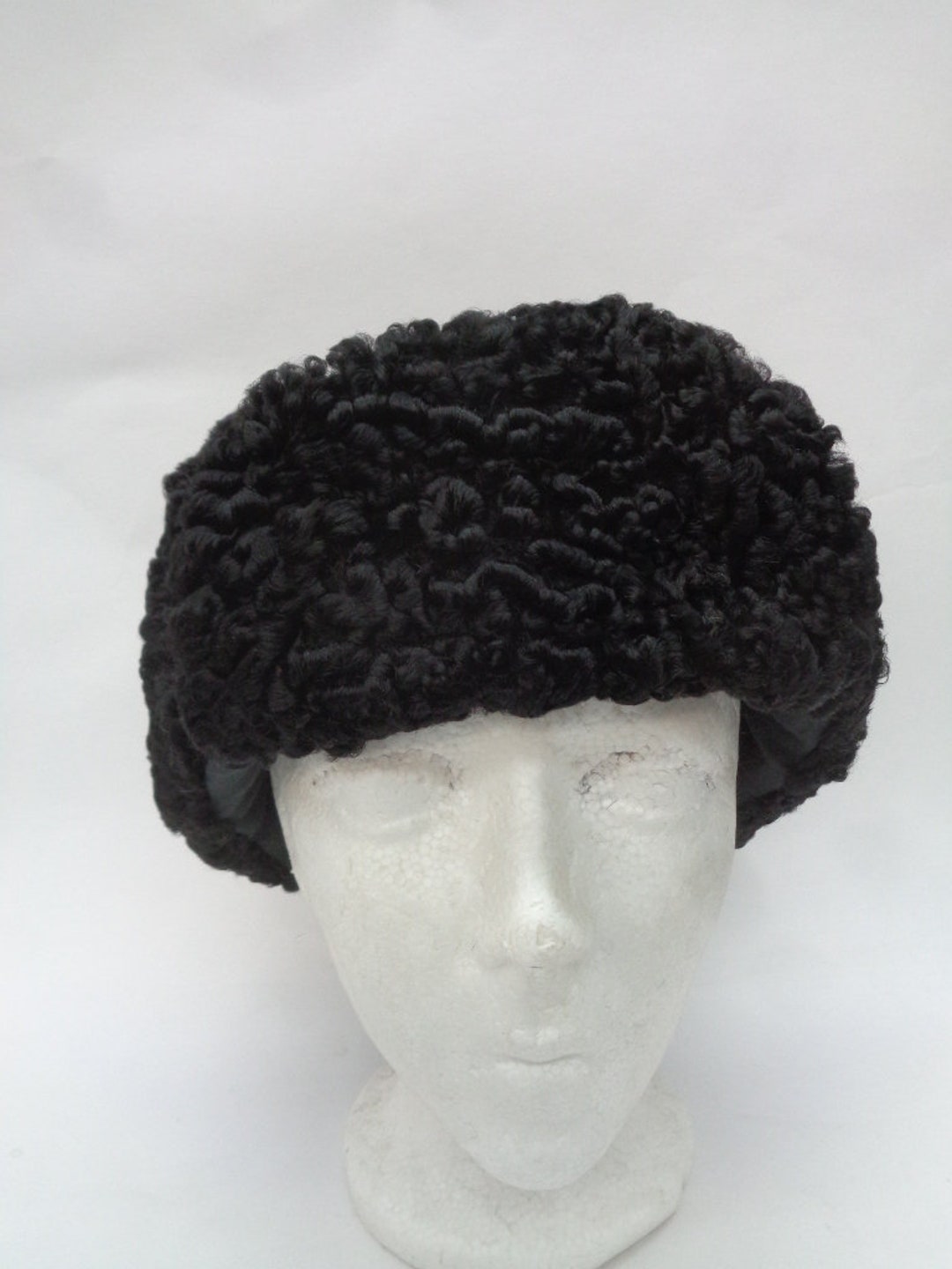 Refurbished New Black Lamb Astrakhan Fur Russian Hat Cap Man Men - Etsy