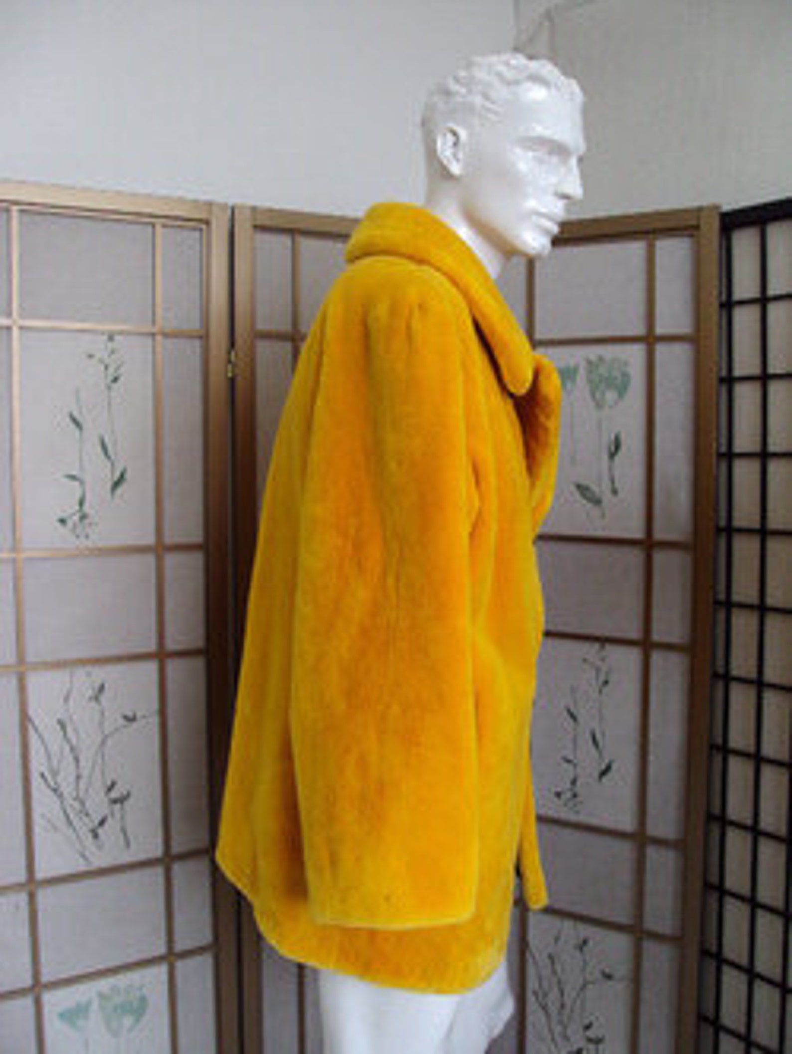 Brand New Yellow Sheared Beaver Fur Jacket Coat for Men Man | Etsy