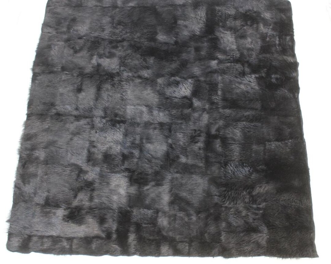 Brand New Black Long Haired Beaver Fur Blanket Throw Bed Cover Size 60 ...