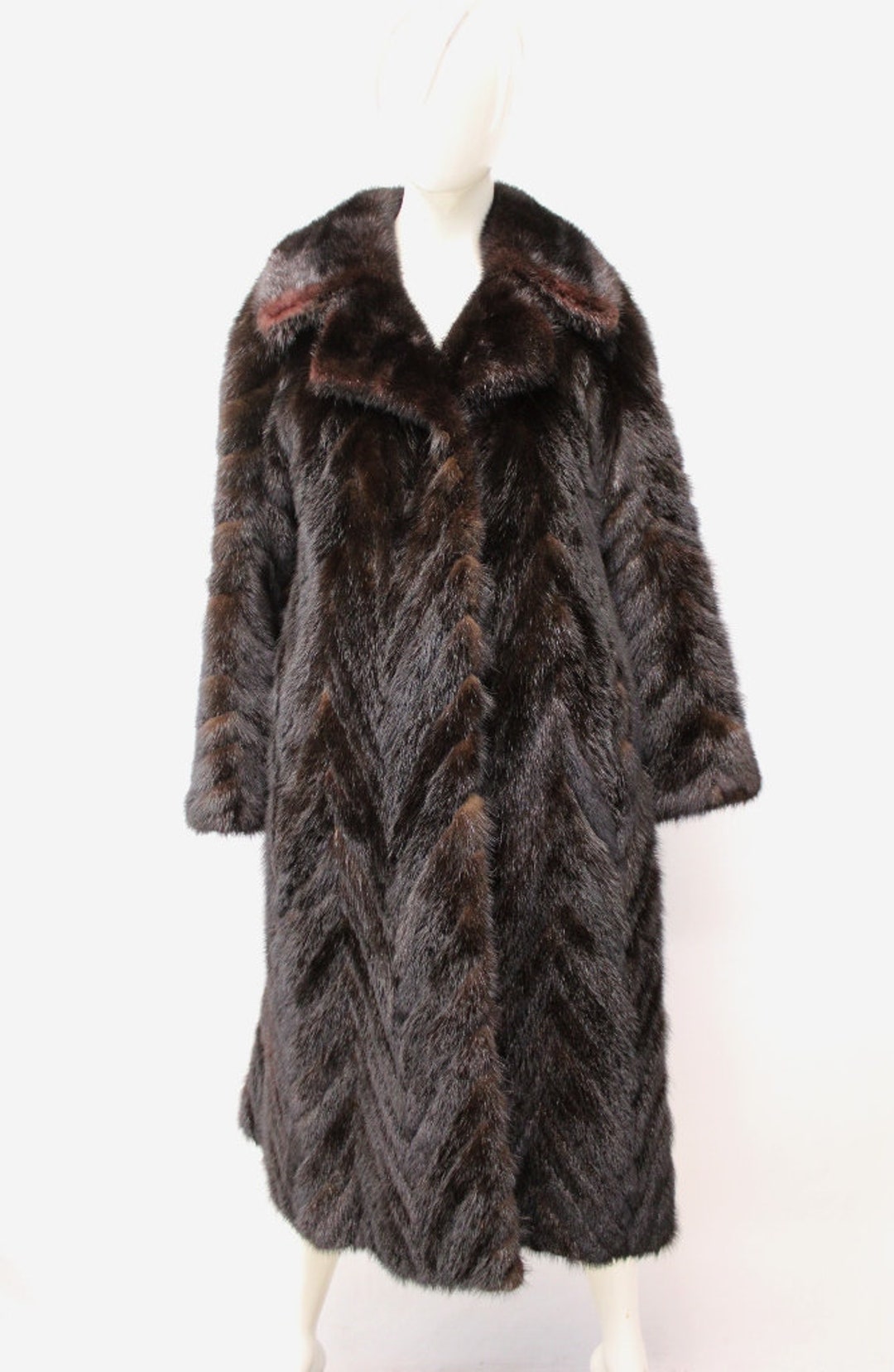 Excellent Canadian Dark Ranch Mink Fur Coat Jacket Women Woman Size 2-4 ...