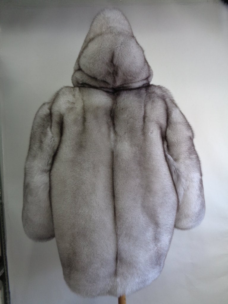 Brand new natural Blue fox fur jacket & pants set w/hood men | Etsy