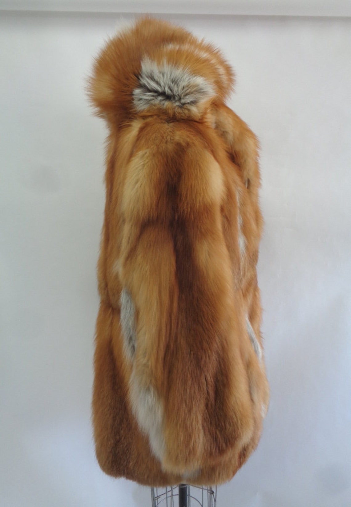 Brand New Natural Red Fox Fur Jacket Coat W/ Hood Men Man Size - Etsy