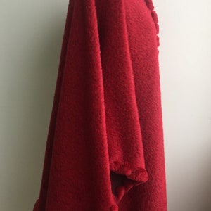 Brand New Red Wool & Sheared Beaver Fur Cape Shawl Wrap Women Woman 35 ...