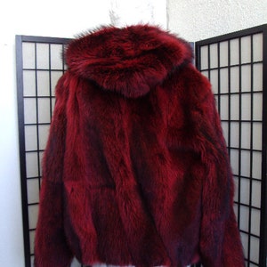 Brand New Red Hooded Hood Raccoon Racoon Fur Jacket Coat Men Man - Etsy