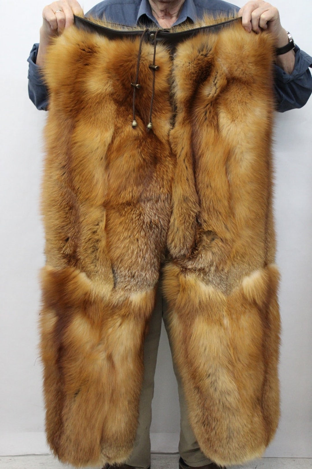 Brand New Natural Red Fox Fur Long Pants Men Man Size All - Etsy