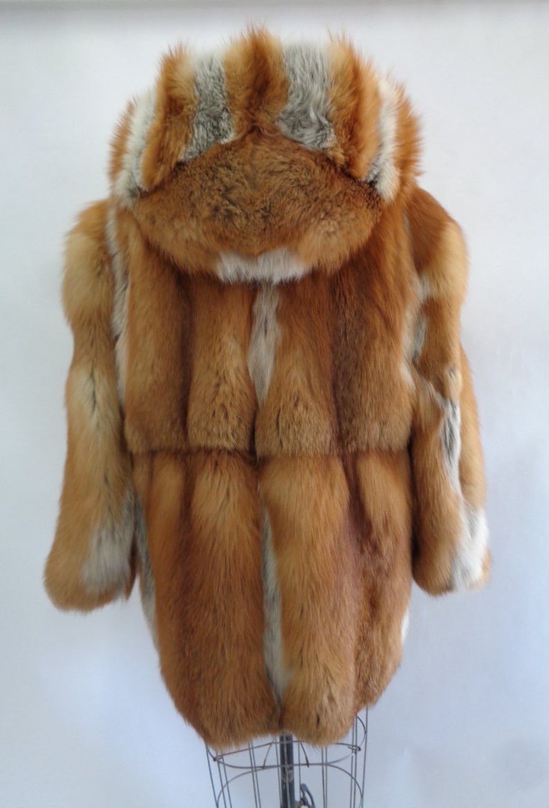 Brand New Natural Red Fox Fur Jacket Coat W/ Hood Men Man Size - Etsy