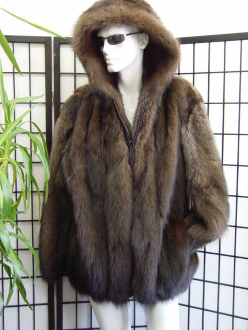 Brand New Fisher Fur Coat Jacket Parka Hood Men Sz All - Etsy