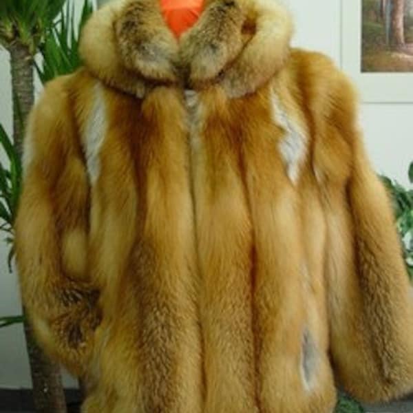 Red Fox Fur Coat - Etsy