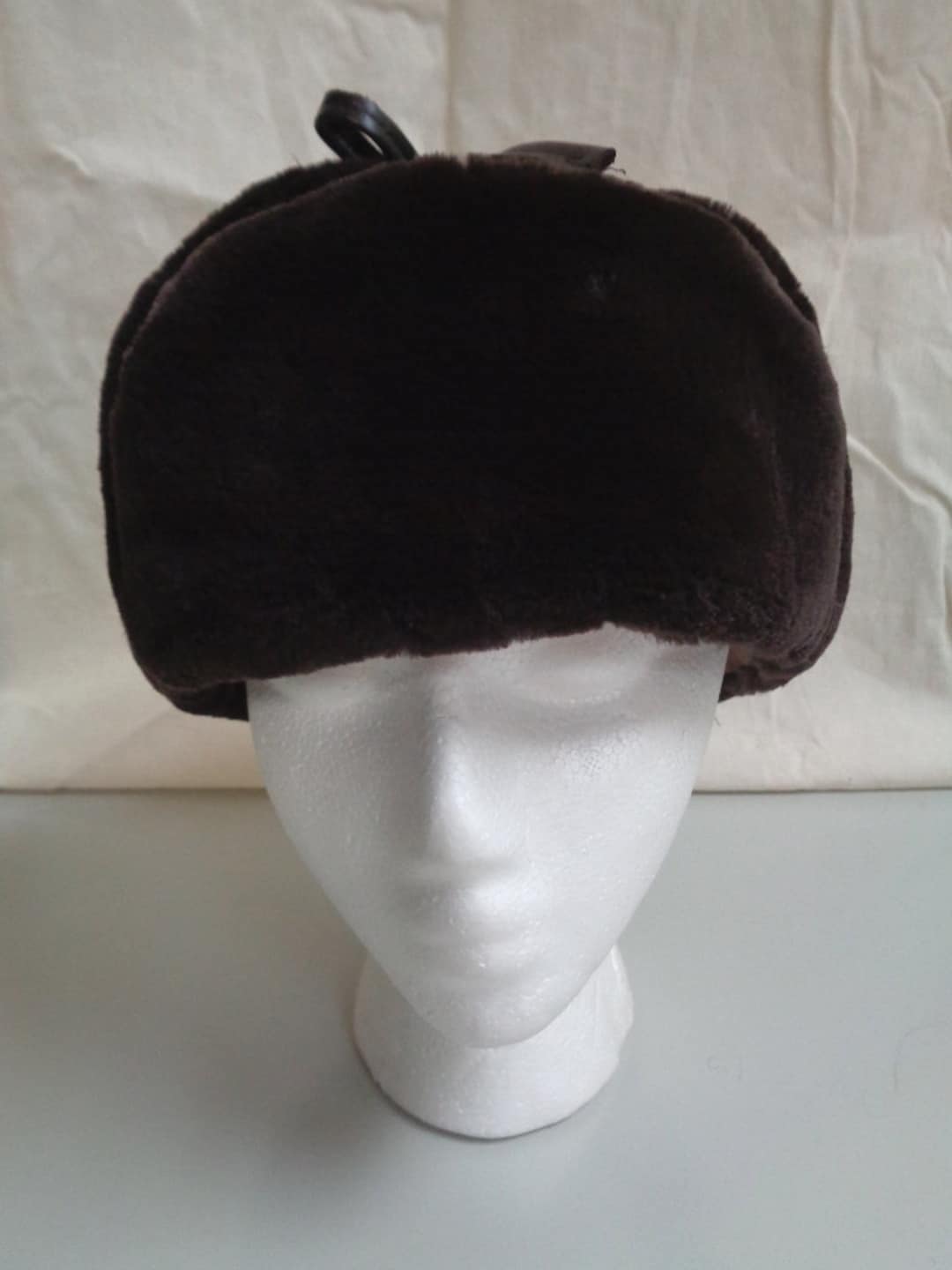 Brand New Canadian Sheared Beaver Fur Hat Cap W/ Leather Men Man Size ...
