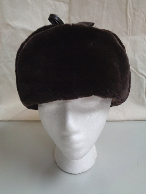 Brand New Canadian Sheared Beaver Fur Hat Cap W/ Leather Men | Etsy