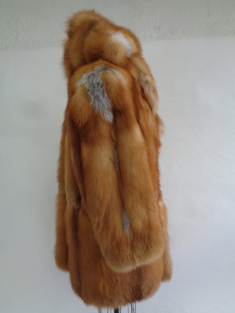 Brand New Natural Red Fox Fur Jacket Coat W/ Hood Men Man Size | Etsy