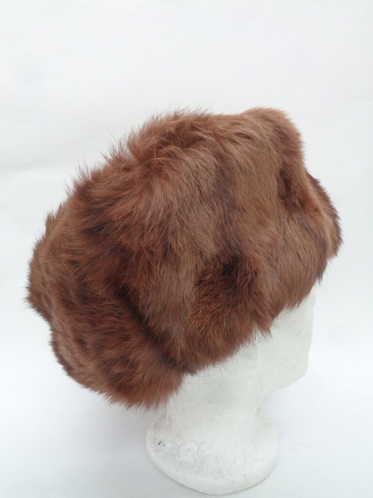 Excellent Brown Muskrat Fur Hat Cap Women Woman Size All - Etsy UK