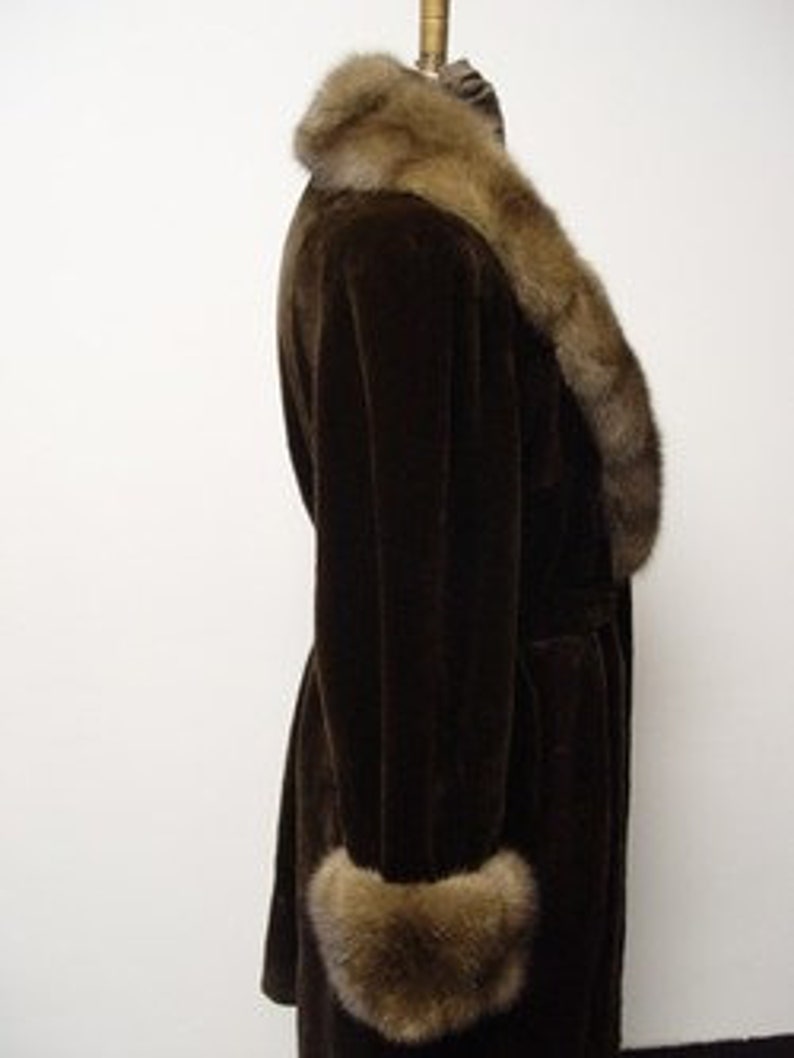 New Sheared Dark Brown Mink & Sable Fur Coat Jacket Women Women - Etsy