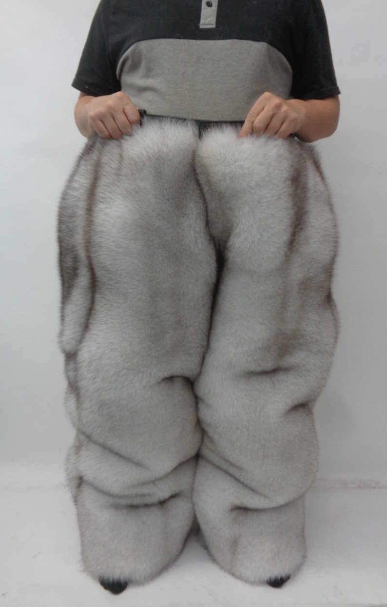 Brand New Norwegian Blue Fox Double Sided Fur Pants Men Man - Etsy