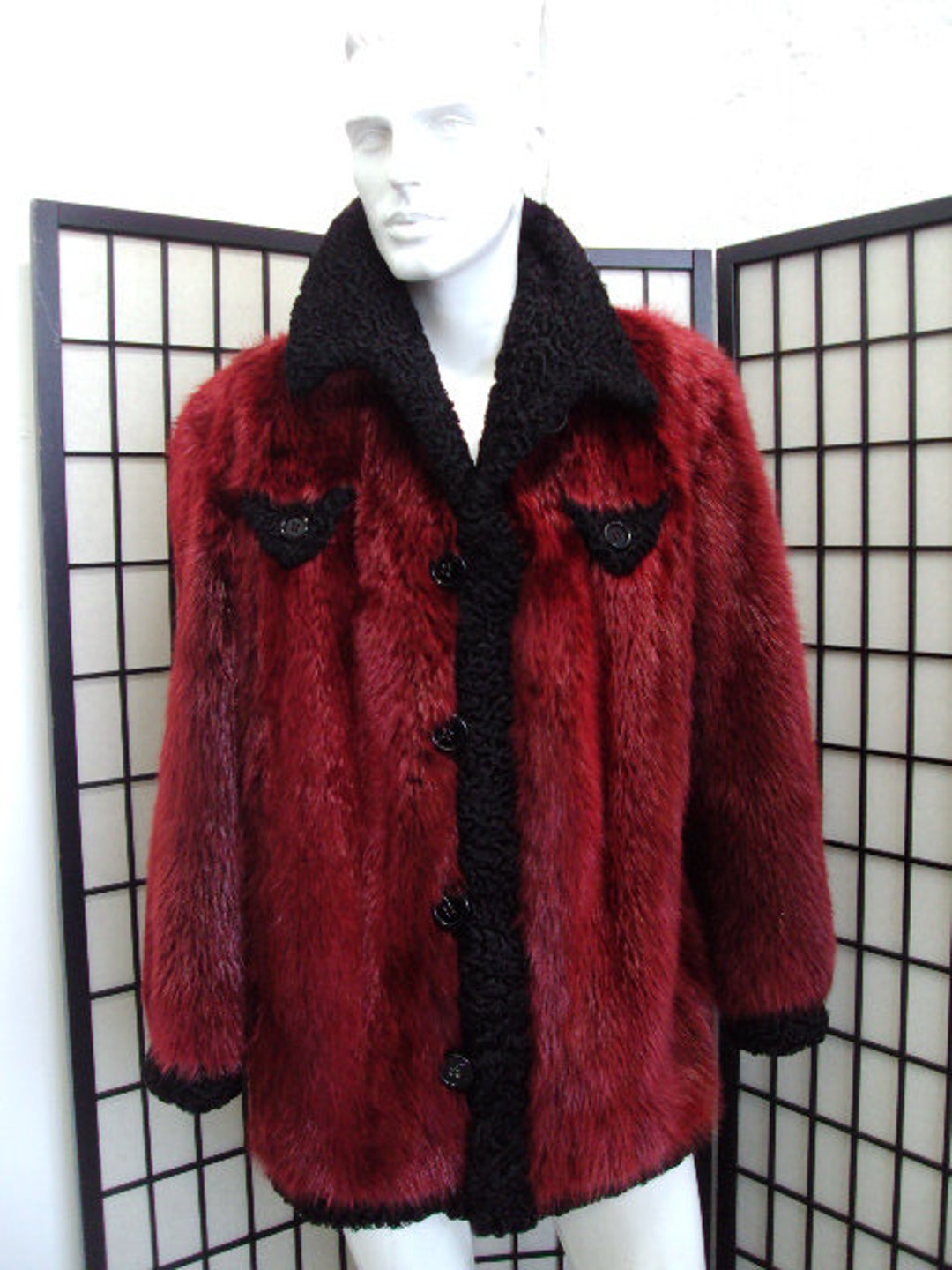 Brand New Red Beaver & Lamb Fur Coat Jacket for Men Man - Etsy