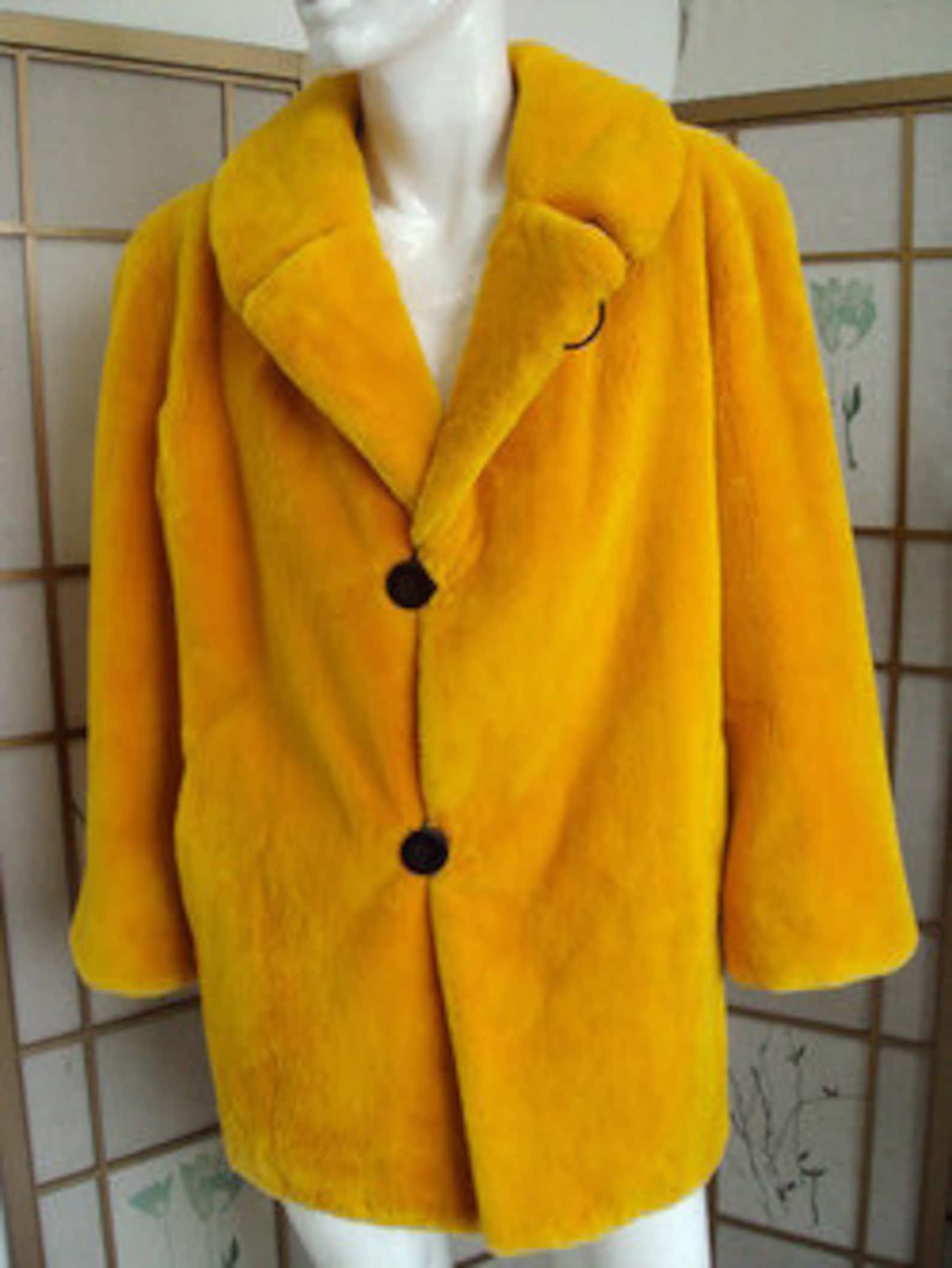 Brand New Yellow Sheared Beaver Fur Jacket Coat for Men Man | Etsy