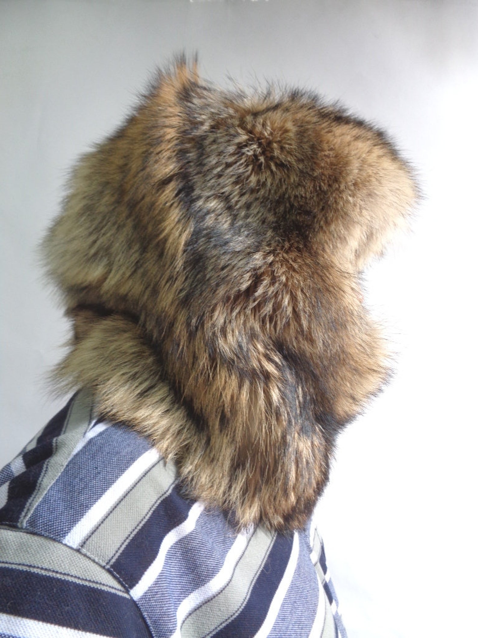 Brand New Coyote Fur Face Mask Balaclava Hat Hood With Zipper | Etsy