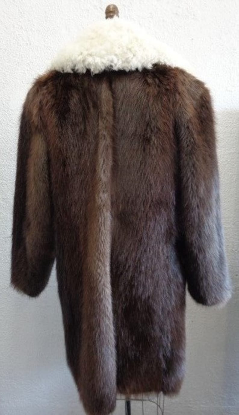 Brand New Beaver & White Alpaca Fur Coat Jacket Men Man Size All Vin ...