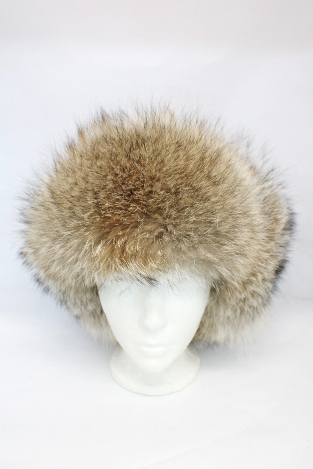 Brand New Coyote Fur Hat With Ear Flats for Man Men Size All Full Fur ...