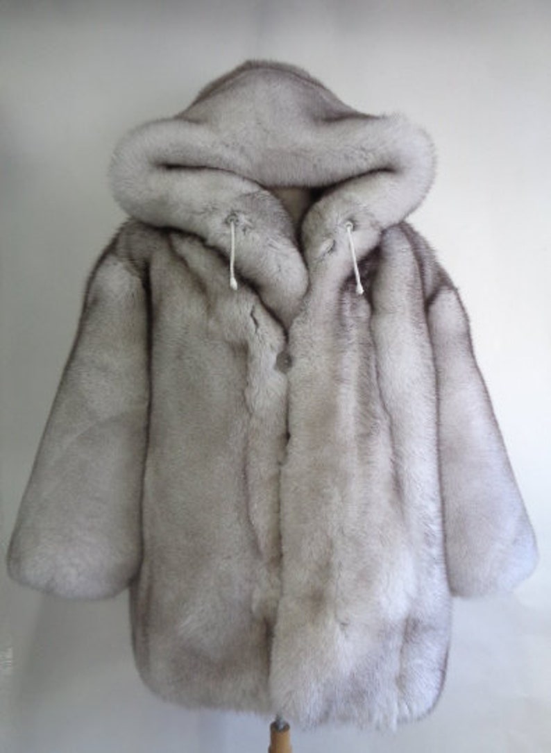 Brand new natural Blue fox fur jacket & pants set w/hood men | Etsy