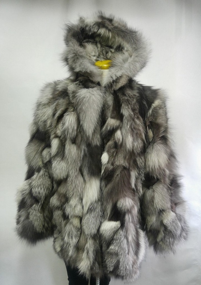 Brand New Natural Indigo Fox Fur Bomber Jacket for Men Man - Etsy