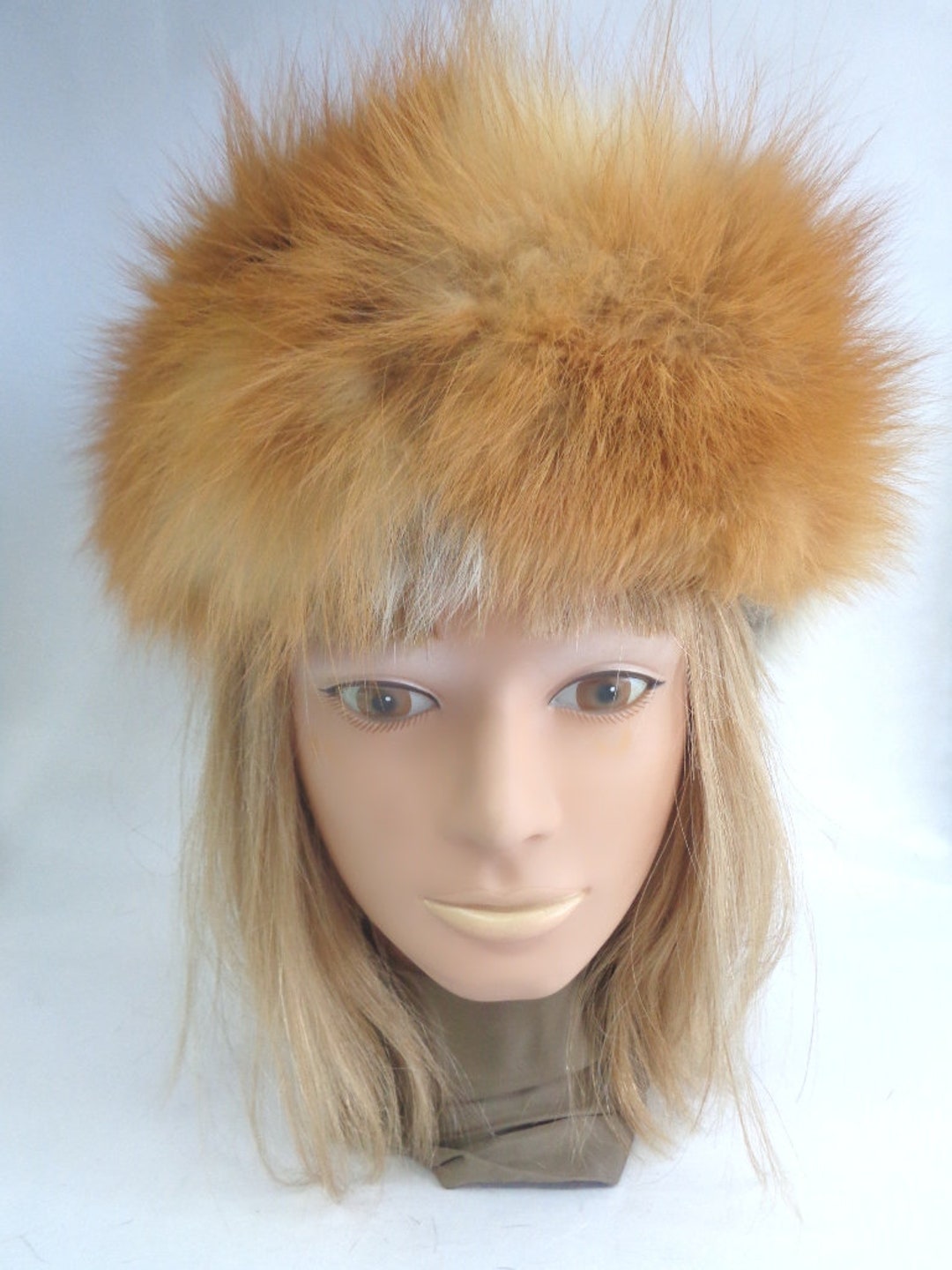 Brand New Natural Red Fox Fur Headband Women Woman Women Woman Size All ...