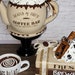 Cafe Au Lait Coffee Themed Decor Set, Teapot, Mini Mug, Mini Rolling ...