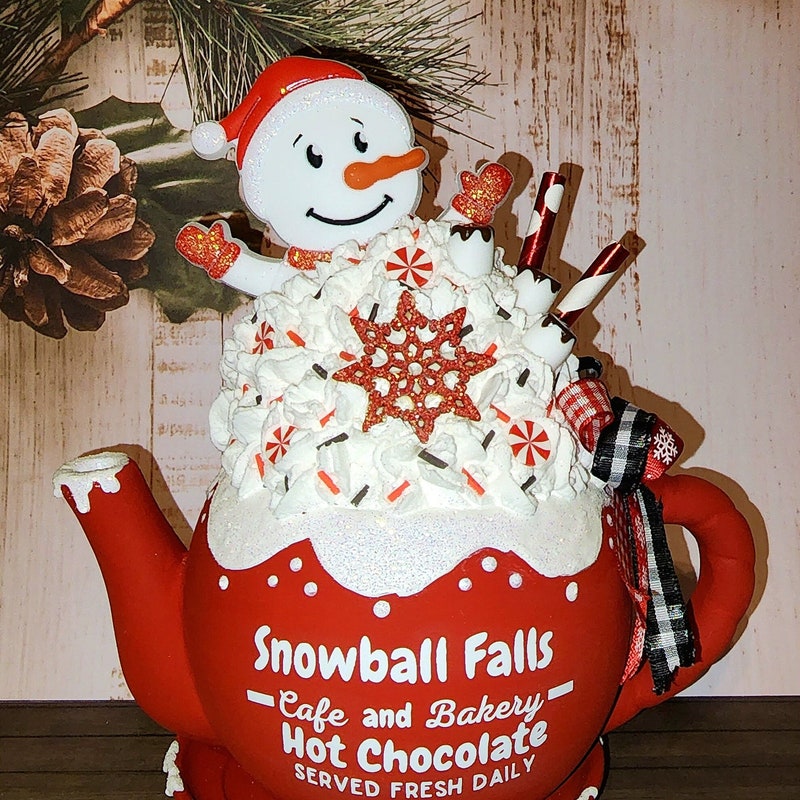Snowman Teapot - Etsy