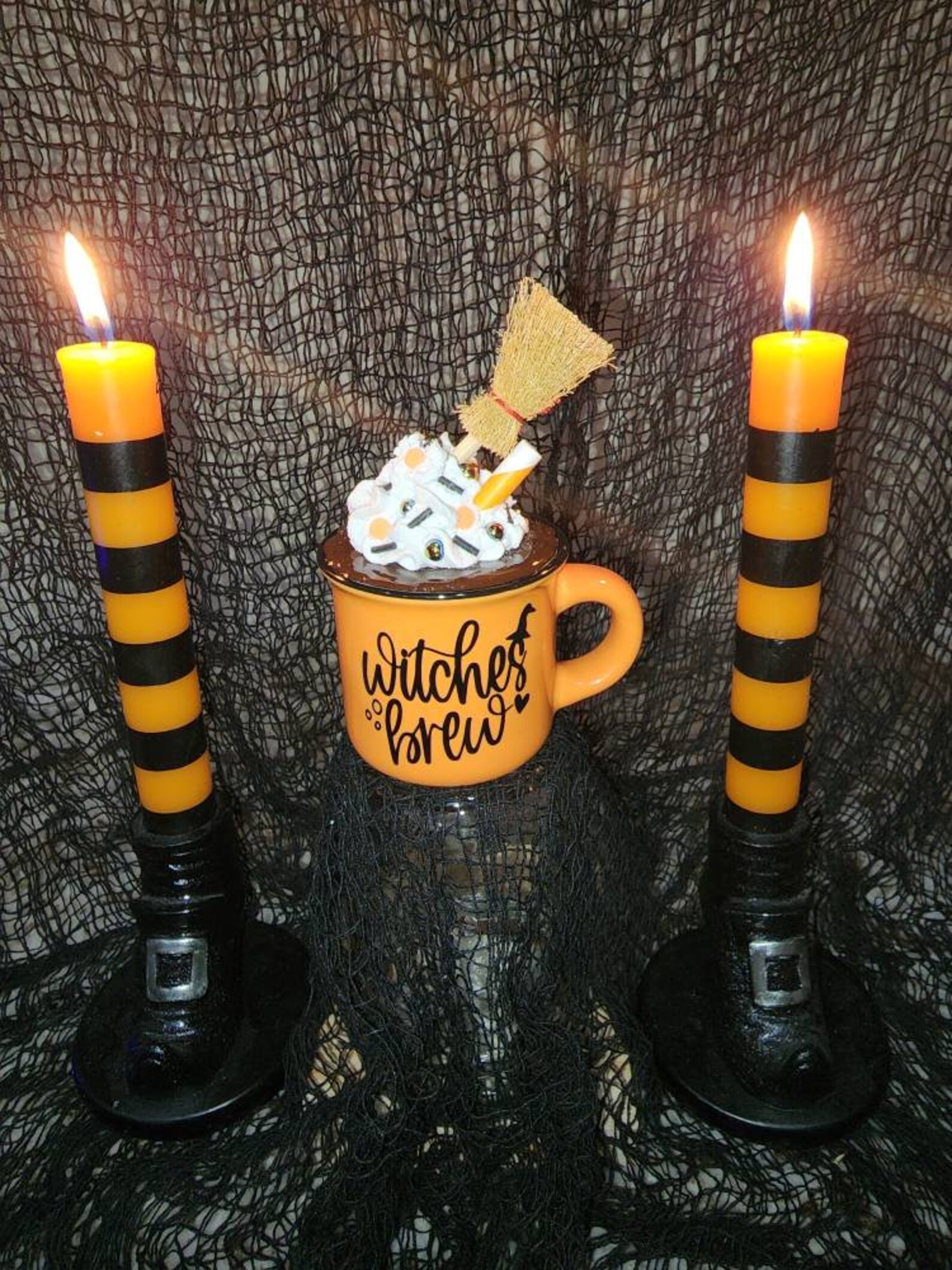 Witches Brew Hot Cocoa Mini Mug, Halloween Decor, Halloween Mug Decor ...