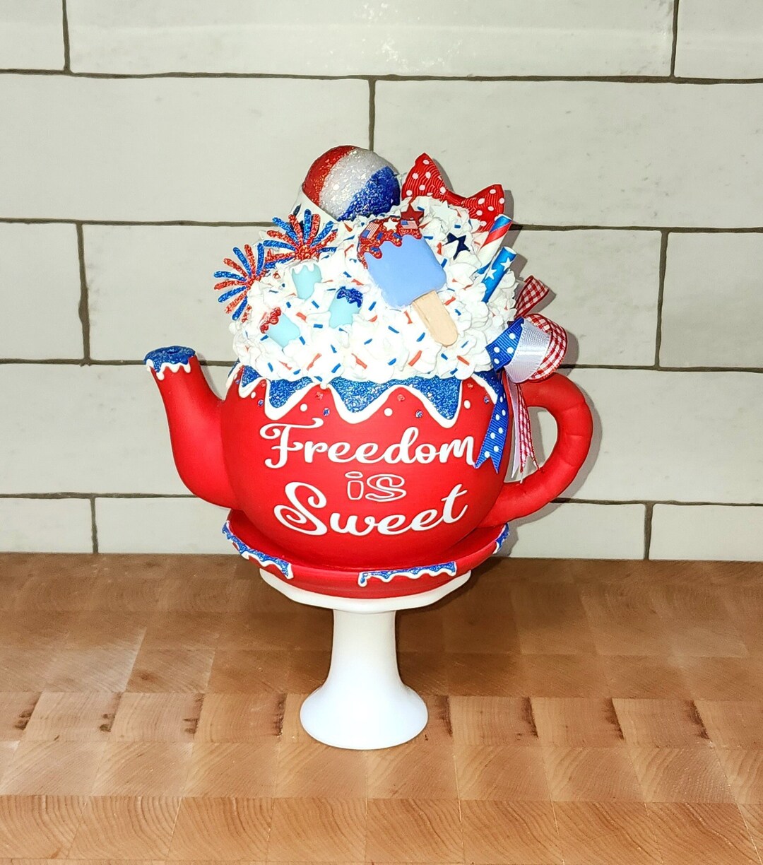 Freedom is Sweet Mini Decorative Teapot, 4th of July, Freedom ...