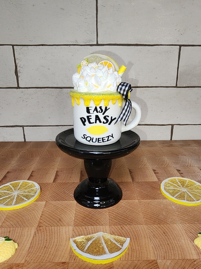Lemon Themed Set Easy Peasy Lemon Squeezy Lemon Decor - Etsy