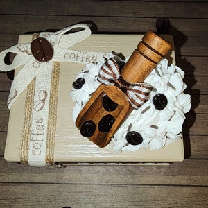 Cafe Au Lait Coffee Themed Decor Set, Teapot, Mini Mug, Mini Rolling ...