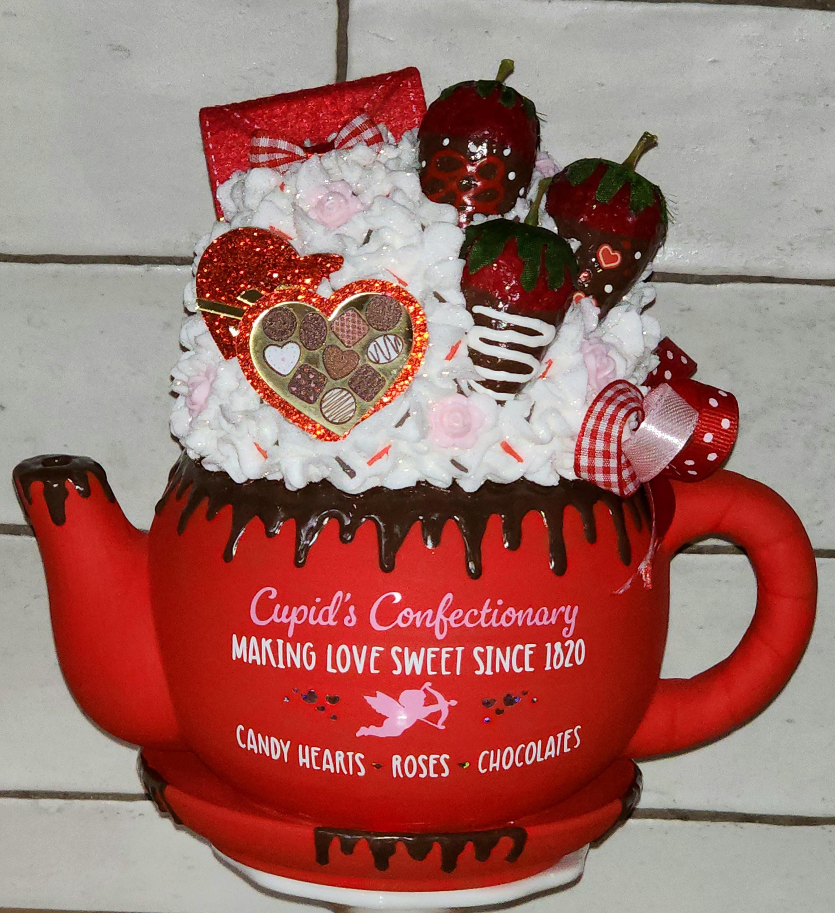 Cupid's Confectionary Teapot, Valentine's Day Decor, Cupid, Sweet ...