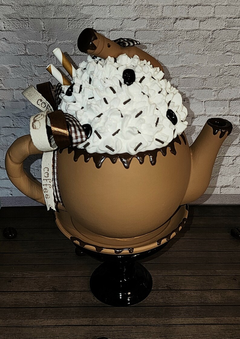 Fresh Brewed Coffee Themed Mini Teapot Coffee Bar Decor - Etsy