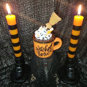 Witches Brew Hot Cocoa Mini Mug, Halloween Decor, Halloween Mug Decor ...