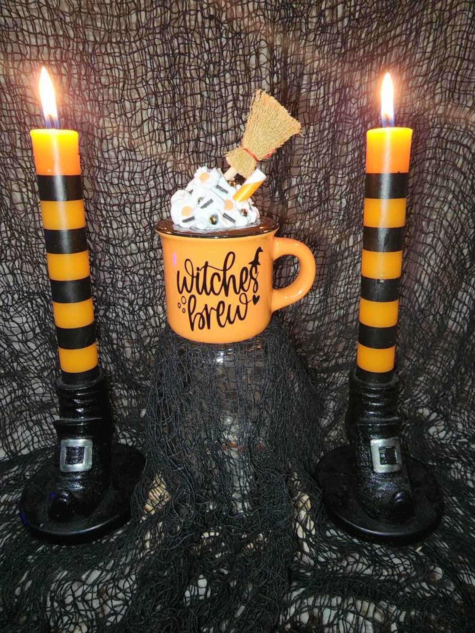 Witches Brew Hot Cocoa Mini Mug, Halloween Decor, Halloween Mug Decor ...