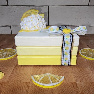 Fresh Squeezed Lemons Mini Bookstack, Lemon Themed Decor, Lemons ...