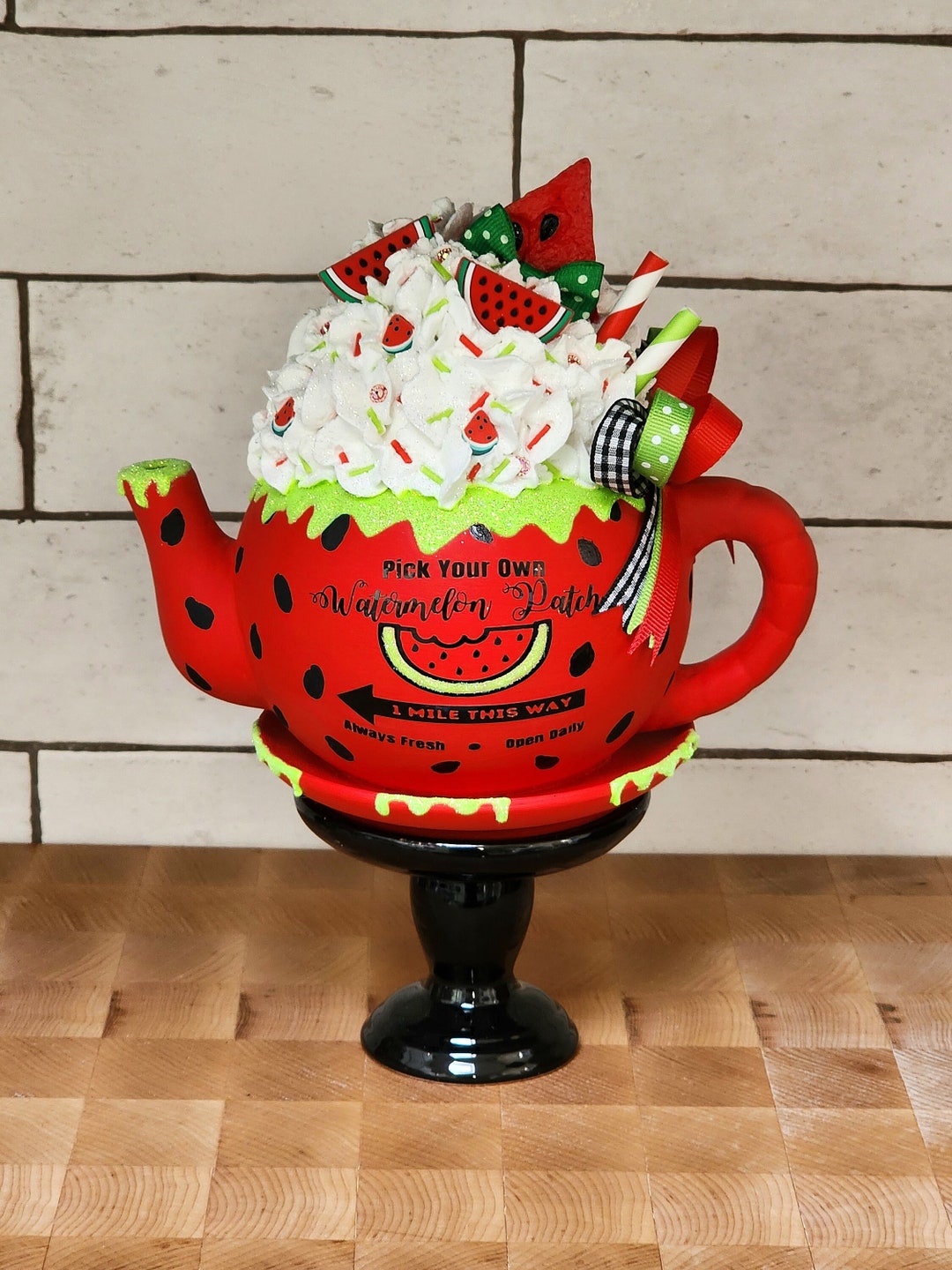 Pick Your Own Watermelon Mini Decorative Teapot, Watermelon Patch ...