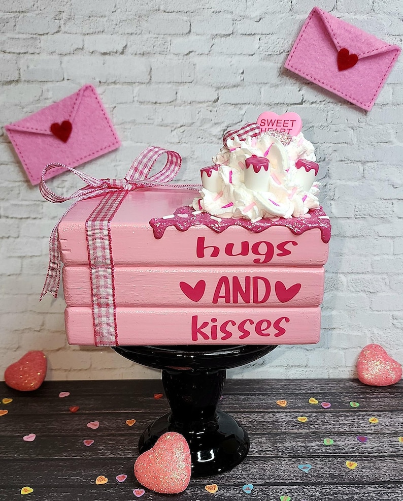 Hugs and Kisses Mini Bookstack, Valentines Day, Valentine's Bookstack ...
