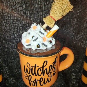 Witches Brew Hot Cocoa Mini Mug, Halloween Decor, Halloween Mug Decor ...