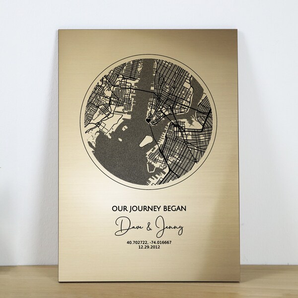 Aluminum Map of a Location - Etsy