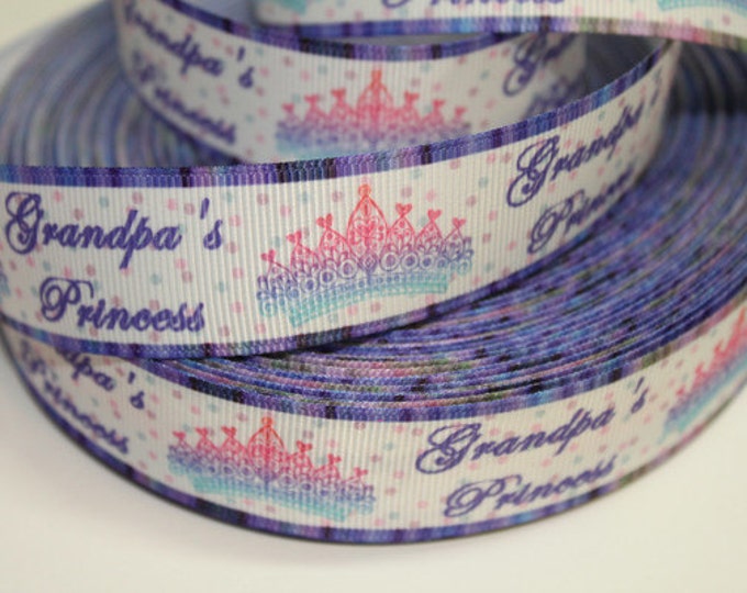 1 Inch Grandpa's Princess Purple Border Printed - Etsy