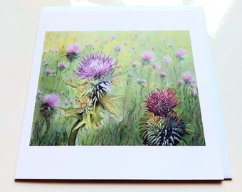 Scottish Thistle Birthday Card - Etsy UK