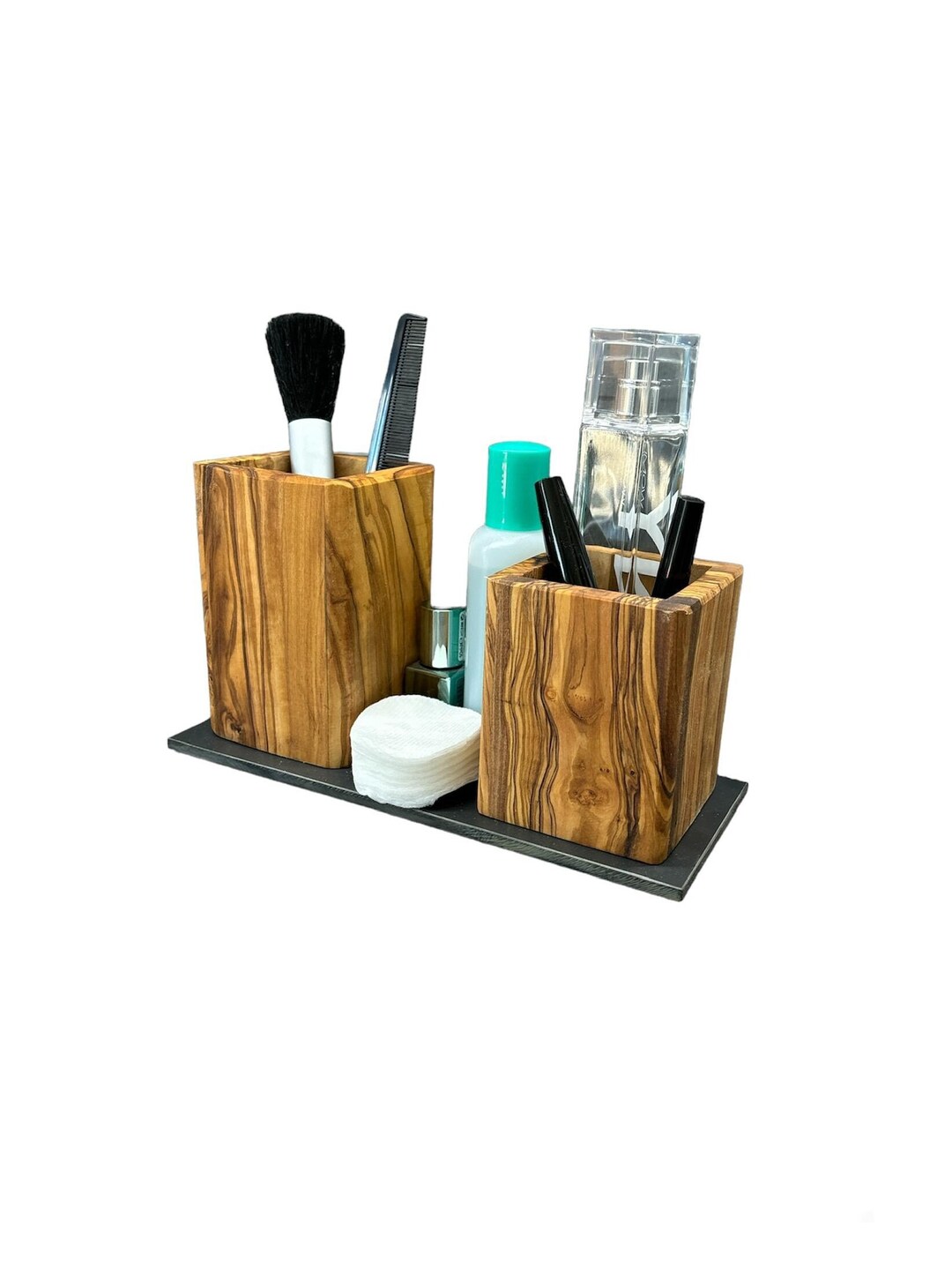 Beauty Box DUO for Your Bathroom Utensils Made of Olive Wood, Great ...