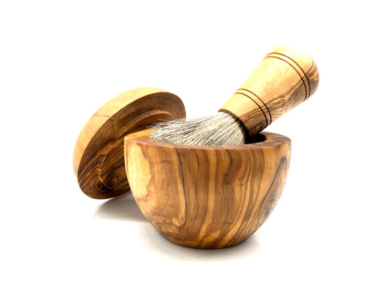 Set of 2 Shaving Brush SIR GEORGE Badger Hair & Shaving Pot - Etsy