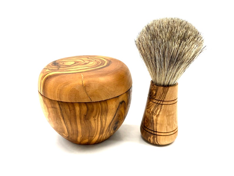 Set of 2 Shaving Brush SIR GEORGE Badger Hair & Shaving Pot - Etsy