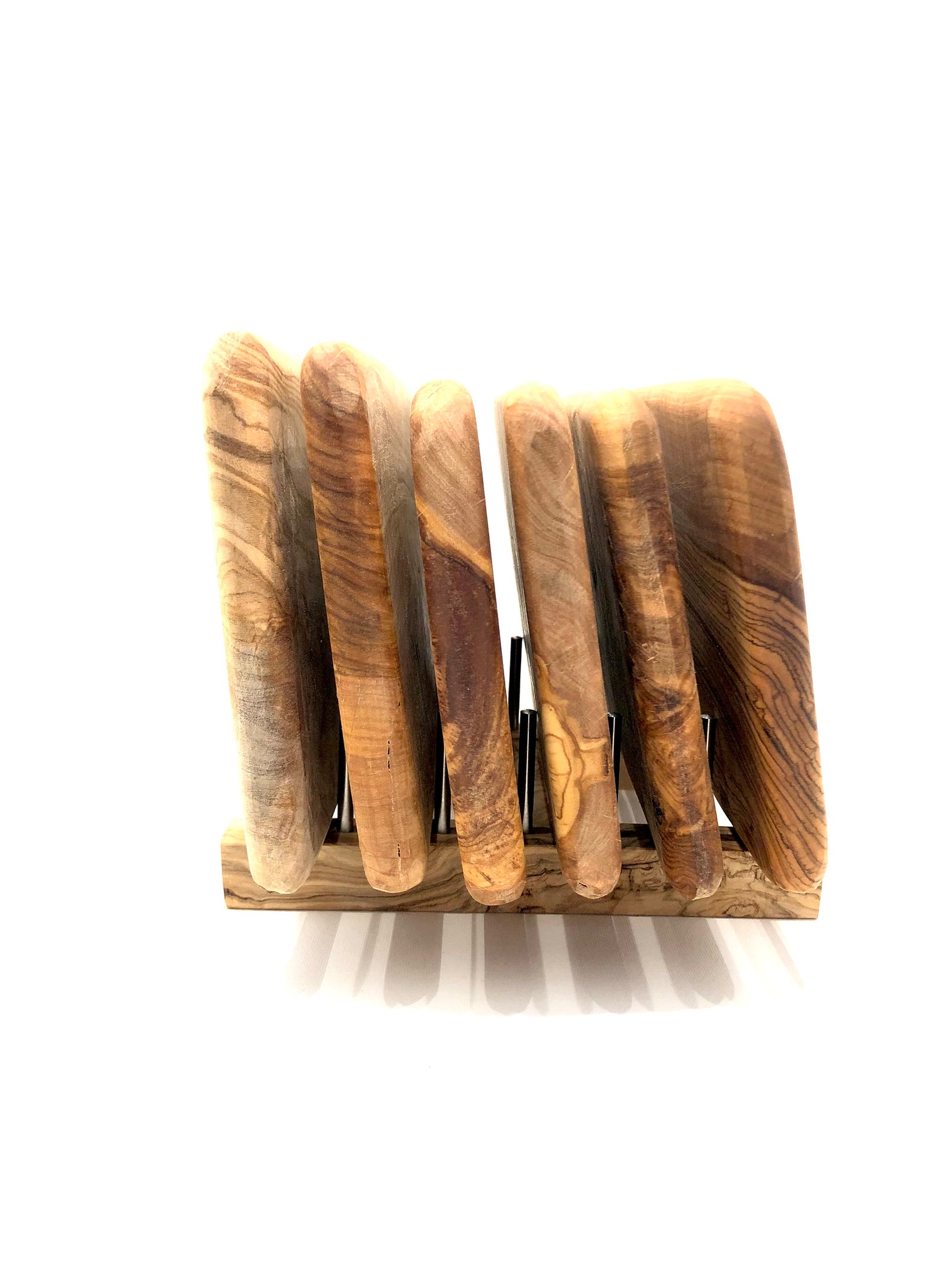 Board Stand for up to 6 Breakfast Boards Olive Wood Board Holder - Etsy