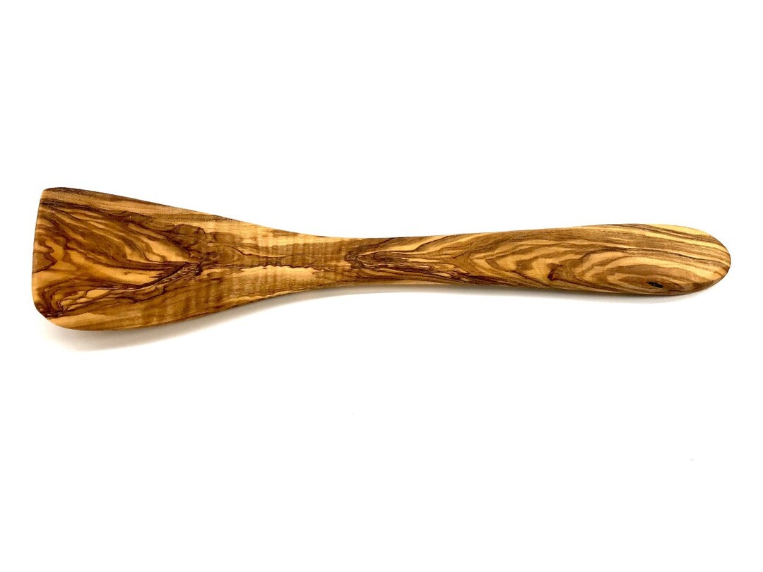 Olive Wood Spatula Without Holes, Long Handle, Coated Pans, Heat ...