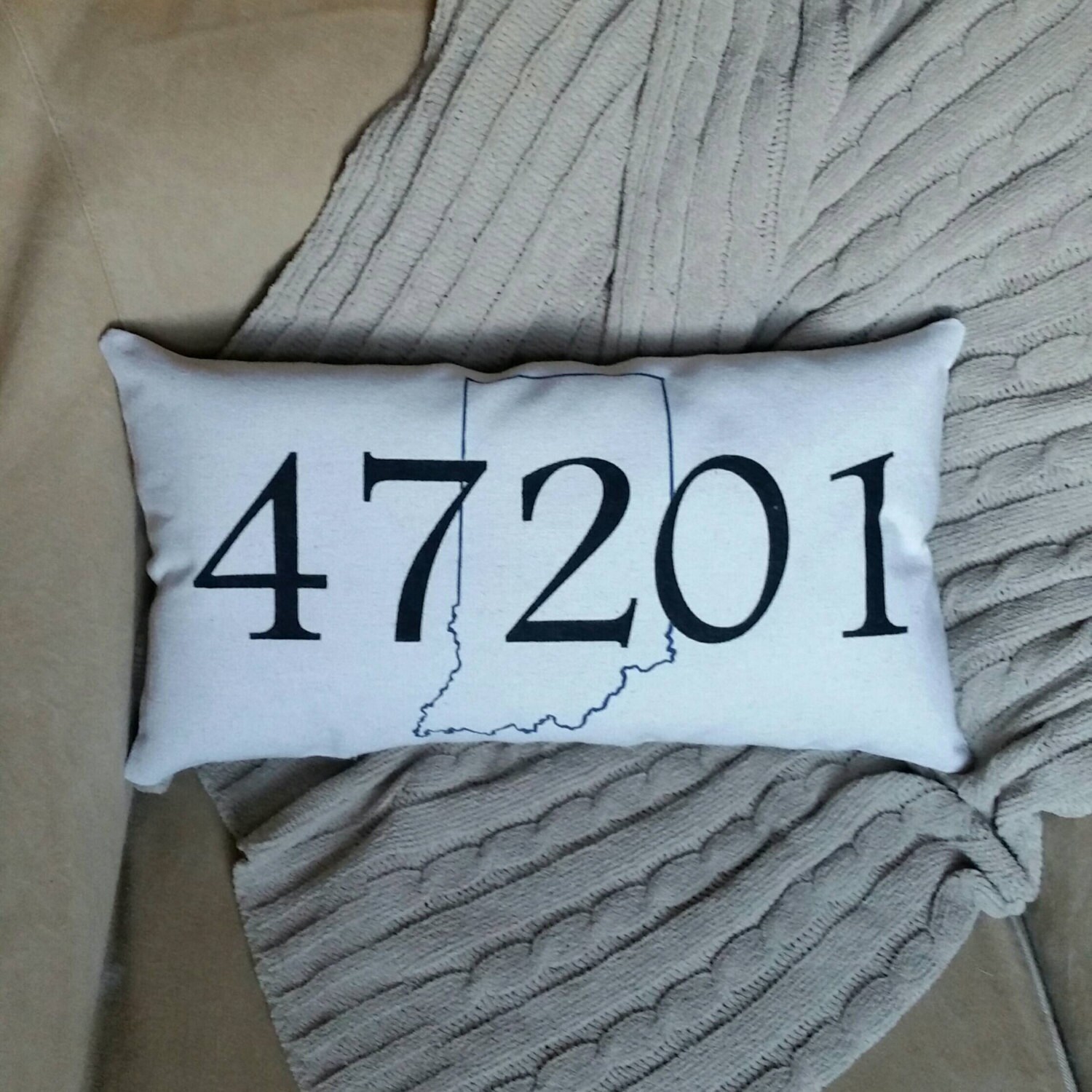 Personalized Zip Code Pillow New Home Housewarming Gift | Etsy